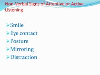 Effective Listening skills slide share presentation by santhya | PPTX