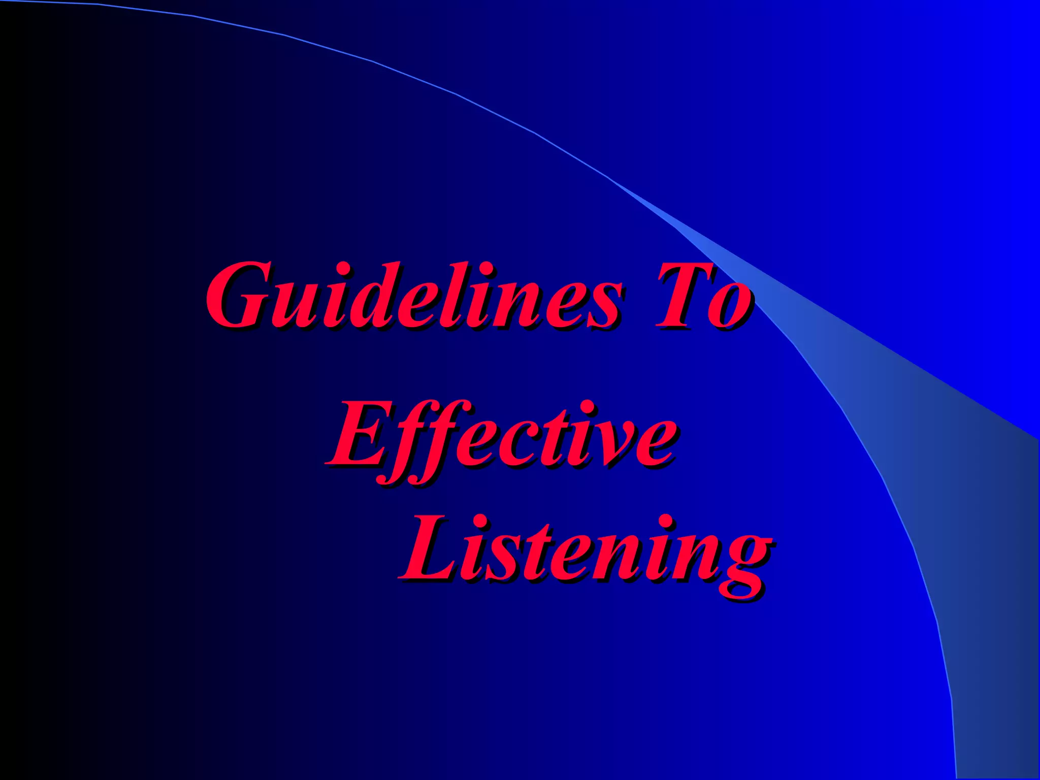 Listening skills | PPT