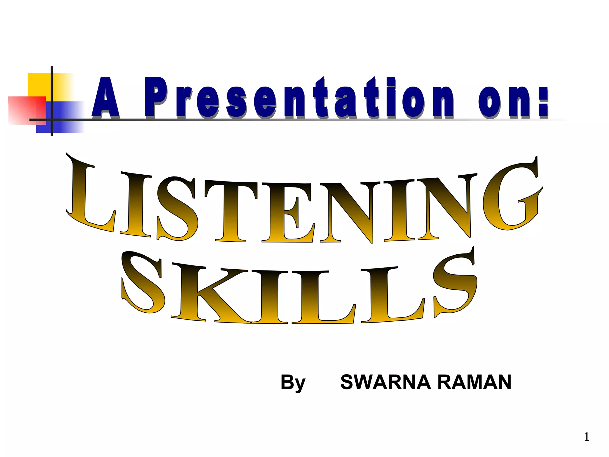 Active Listening Skills Ppt