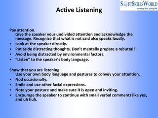 Listening skills | PPT