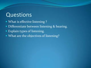 Listening skills | PPT