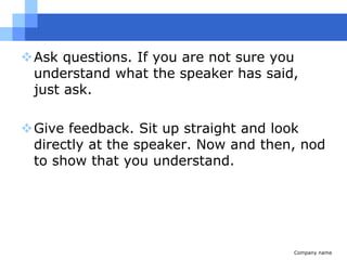 Listening skills | PPTX