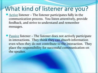 Listening skills | PPT
