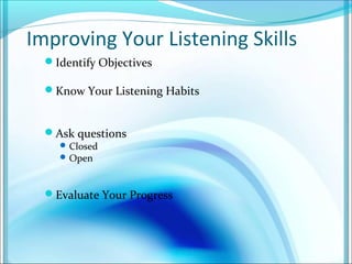 Listening skills | PPT