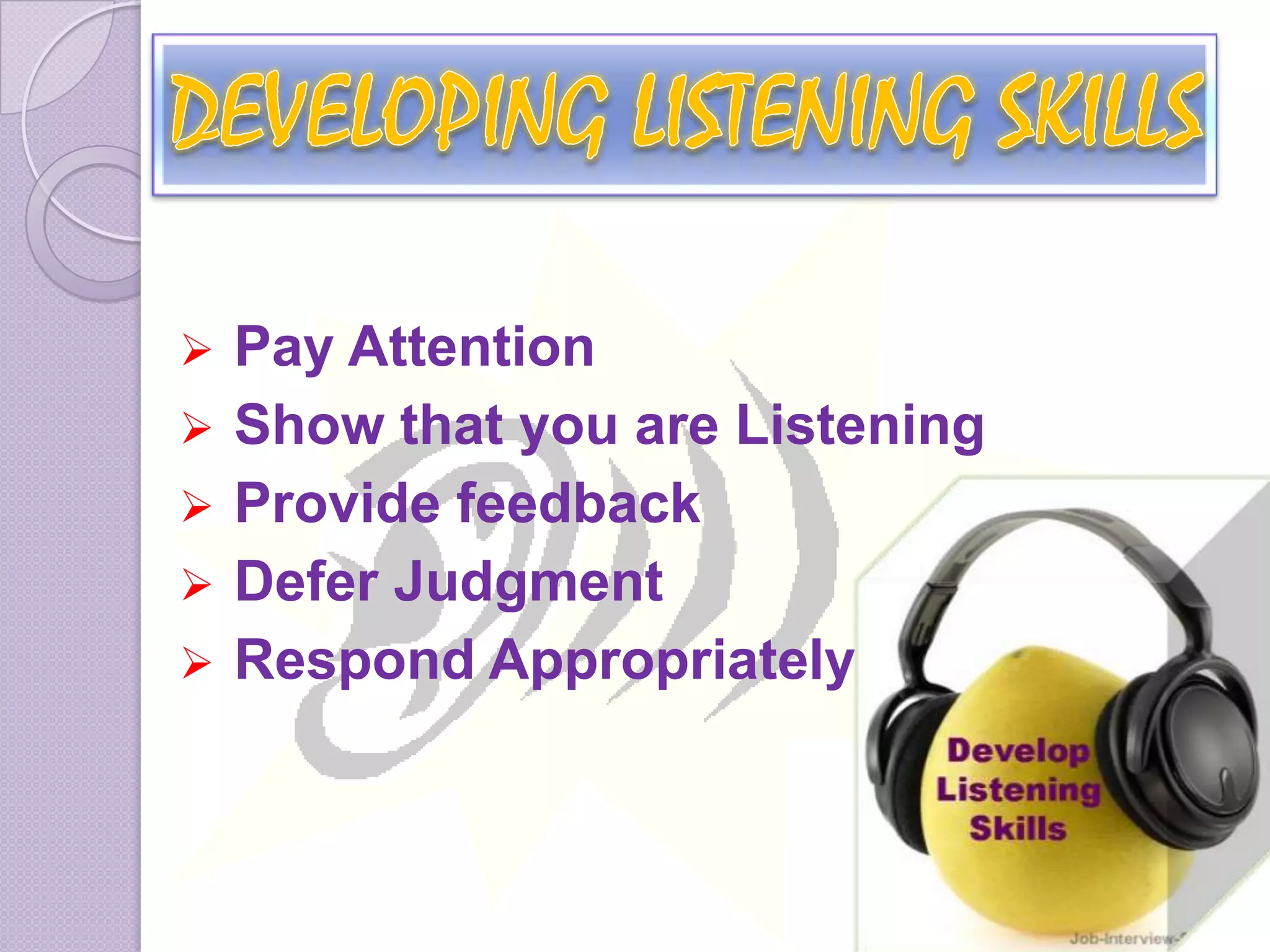 Listening skills | PPT