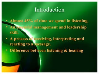 Listening skills | PPT