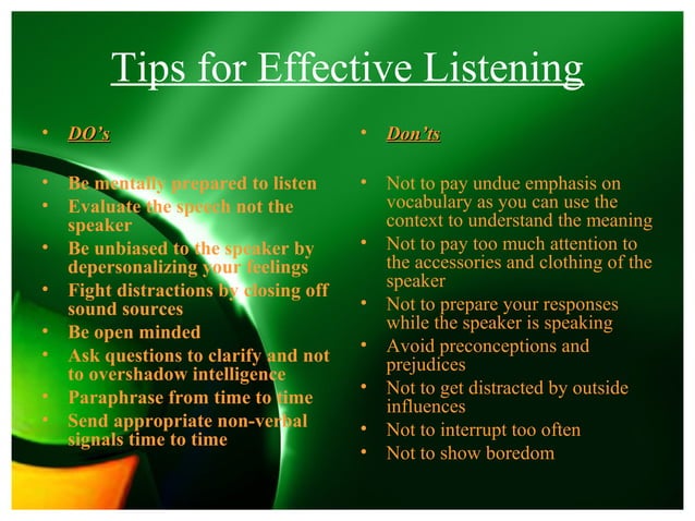 Listening skills | PPT