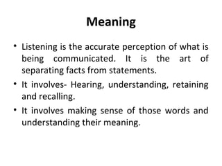 Listening skills | PPT