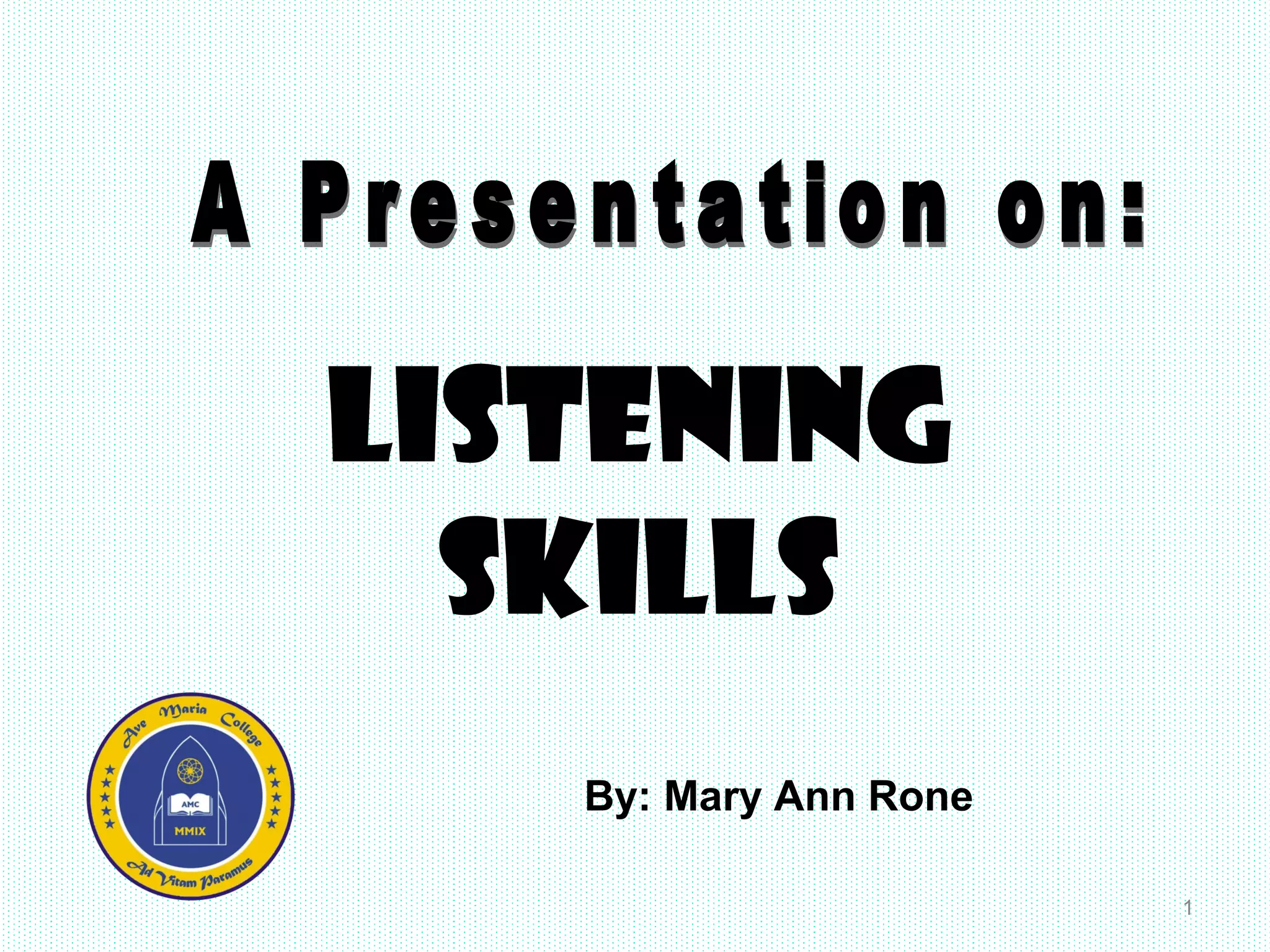 Listening Skills | PPT
