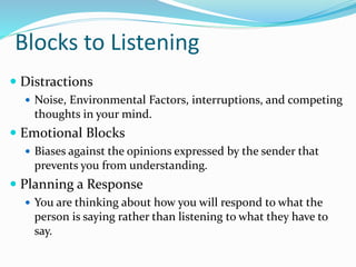 Listening skills, Communication skills | PPT