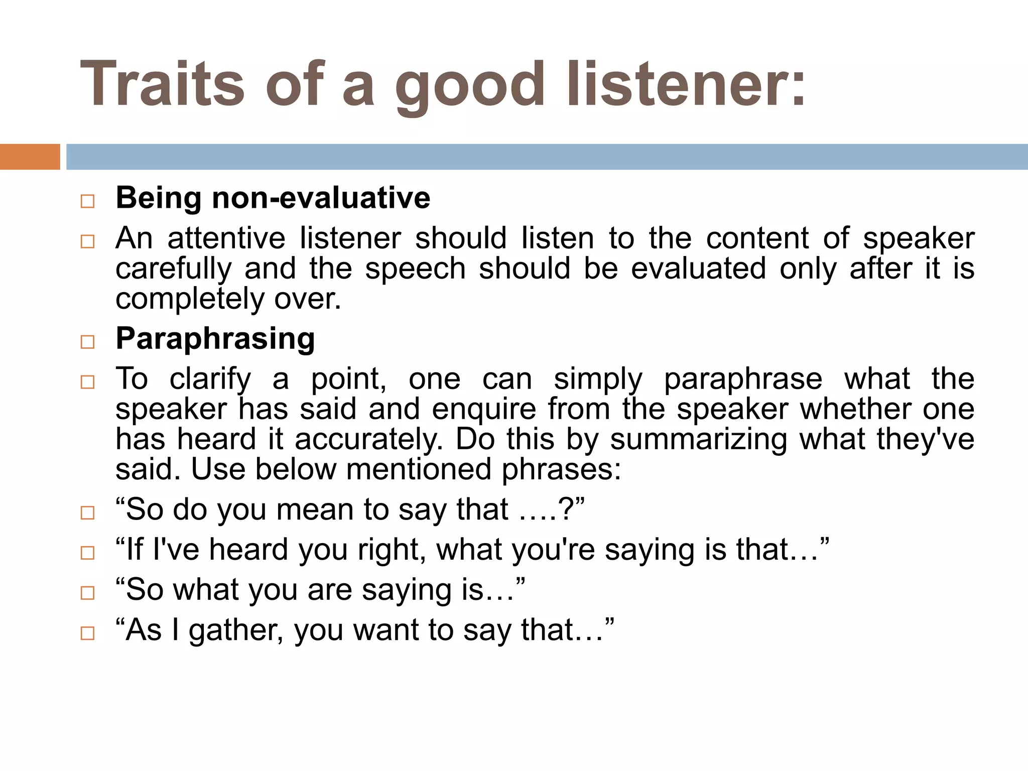 Listening skills | PPTX