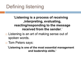 Listening skills | PPT