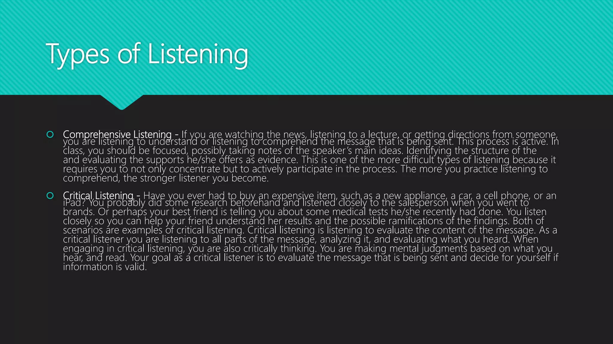 Listening Skills | PPTX | Digital Audio | Computer Software and ...