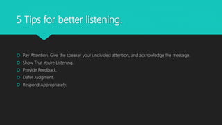 Listening Skills | PPTX