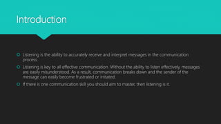Listening Skills | PPTX