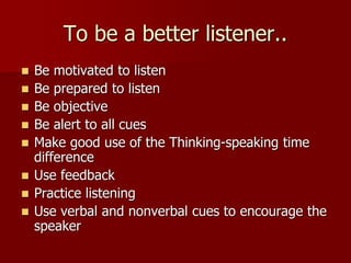 Listening skills | PPT
