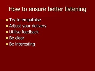 Listening skills | PPT