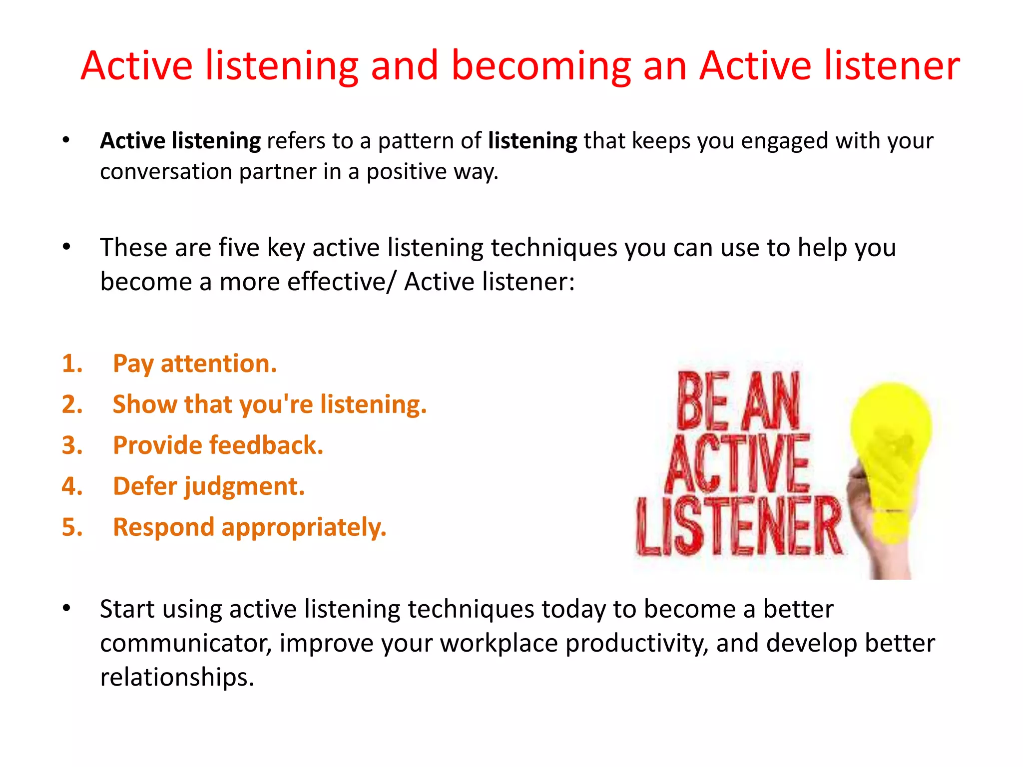 Listening skills; B.pharmacy 1 semester | PPTX