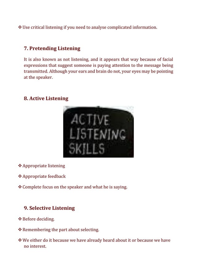 Listening Skills | PDF