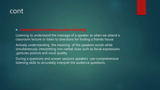 Listening skills.pptx by lennah m. nzomo registered nurse | PPTX