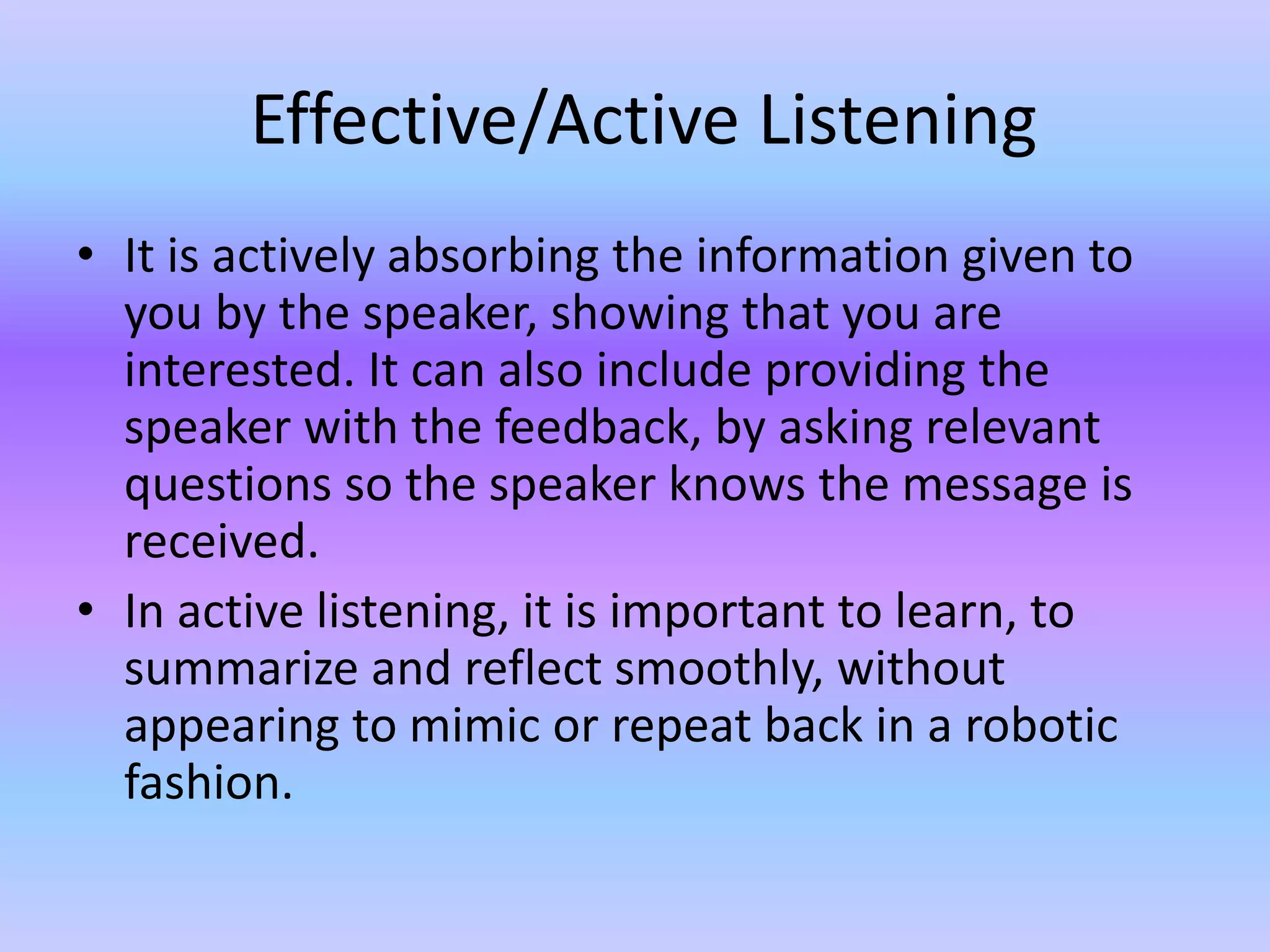 Listening Skills by Haider Hasan | PPTX