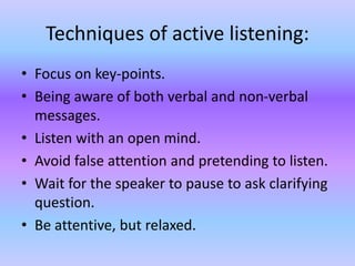 Listening Skills by Haider Hasan | PPTX