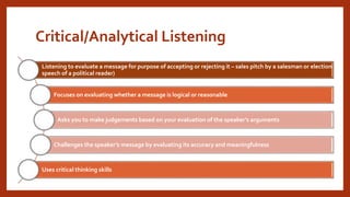 Listening skills | PPT