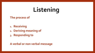 Listening skills | PPT