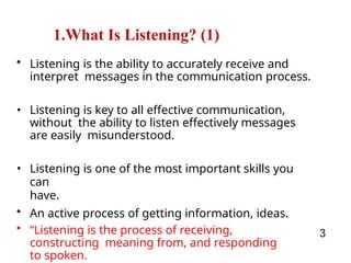 listening skills.pptx orgaiztaio psychology | PPTX