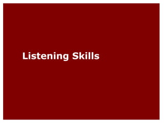 Listening skills for students and adults | PPT