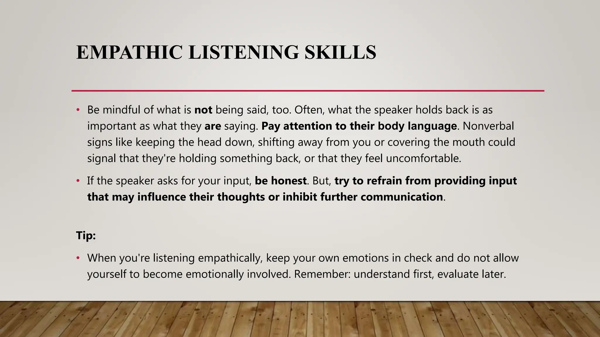 Listening skills Empathic listening skil | PPTX Listening skills Empathic listening skil | PPTX