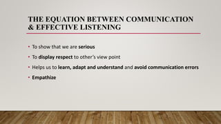Listening skills Empathic listening skil | PPTX | Digital Audio ...