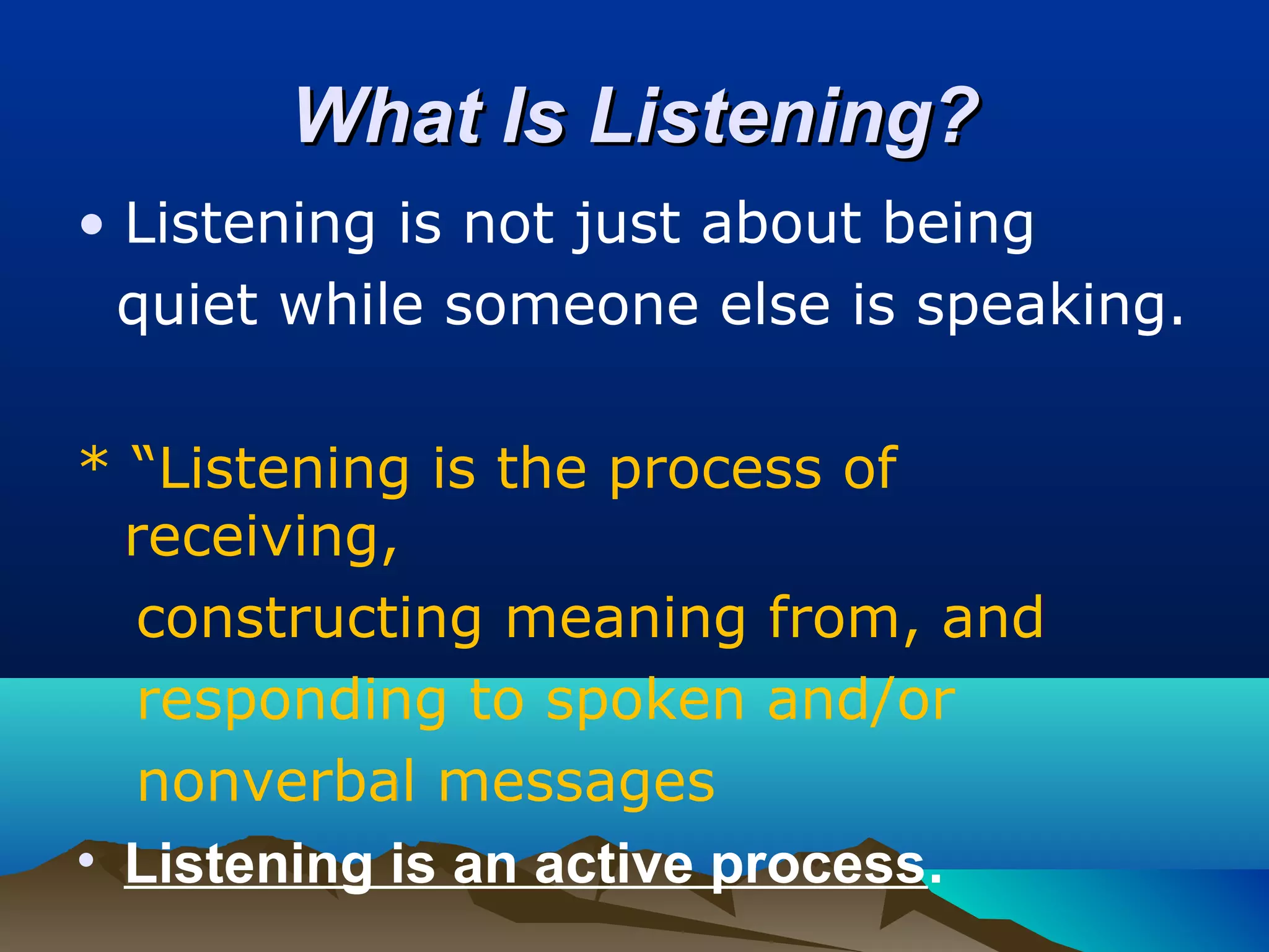 Listening skills (1) | PPT