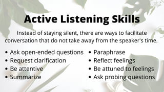 Listening skills presentation | PDF