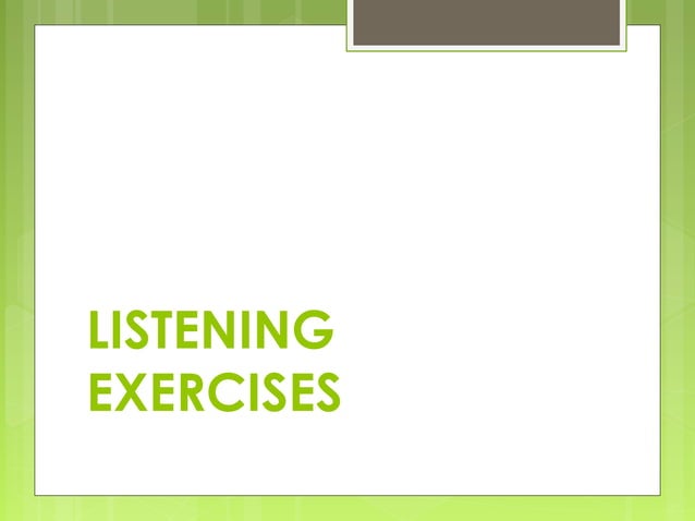 Listening skills teaching | PPT
