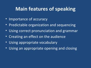 Listening & speaking in esl classes | PPT