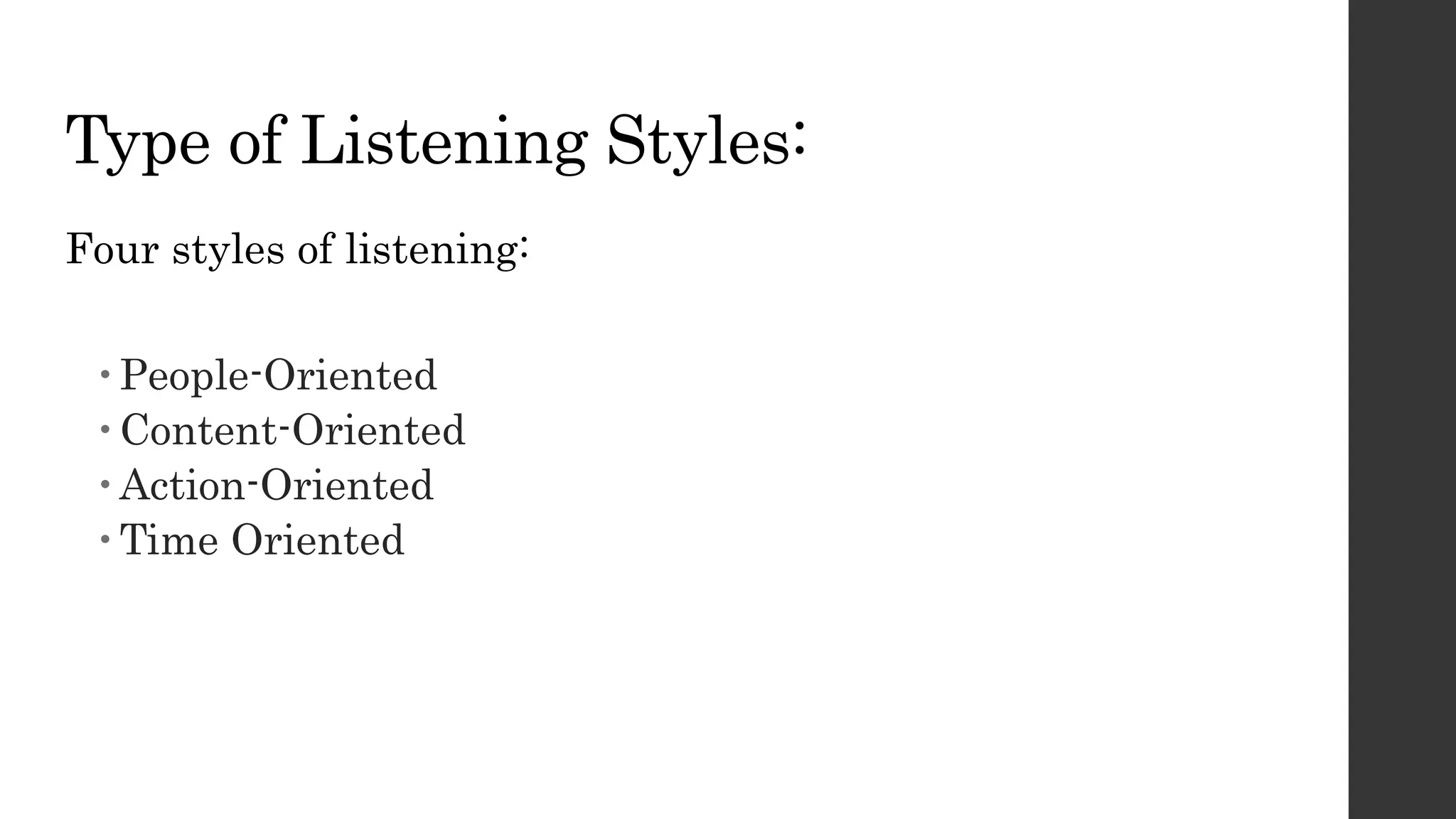 Listening styles | PPTX