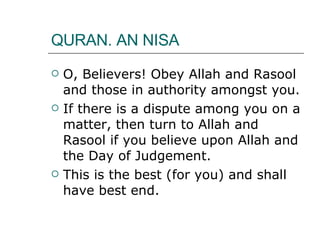 Listeningt and obeying the leader in Islam | PPT