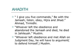 Listeningt and obeying the leader in Islam | PPT