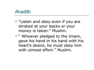 Listeningt and obeying the leader in Islam | PPT