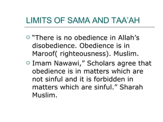Listeningt and obeying the leader in Islam | PPT