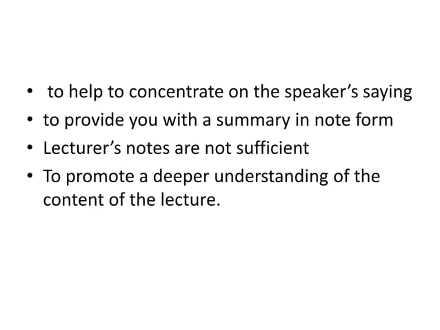 Listening & taking notes | PPT