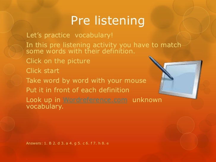 Listening task first version