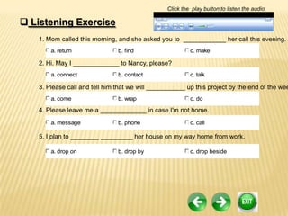Listening teaching aid using ppt | PPTX