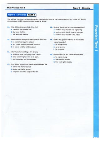 Listening test 1 | PDF