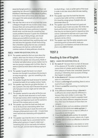 Listening test practice for c2 students, parts 1 3, key | PDF