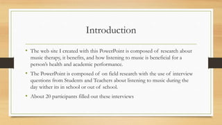 Listening to Music | PPTX