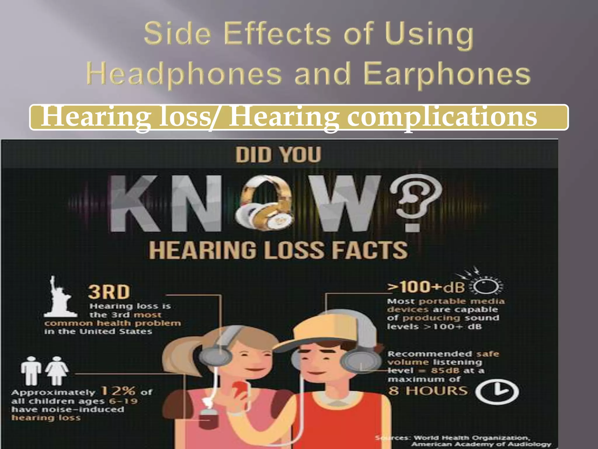 Listening to music the dangers of earphone use | PPT