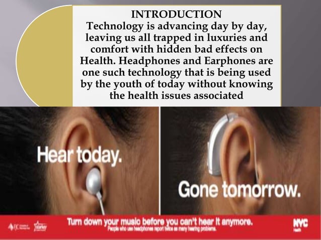 Listening to music the dangers of earphone use | PPT