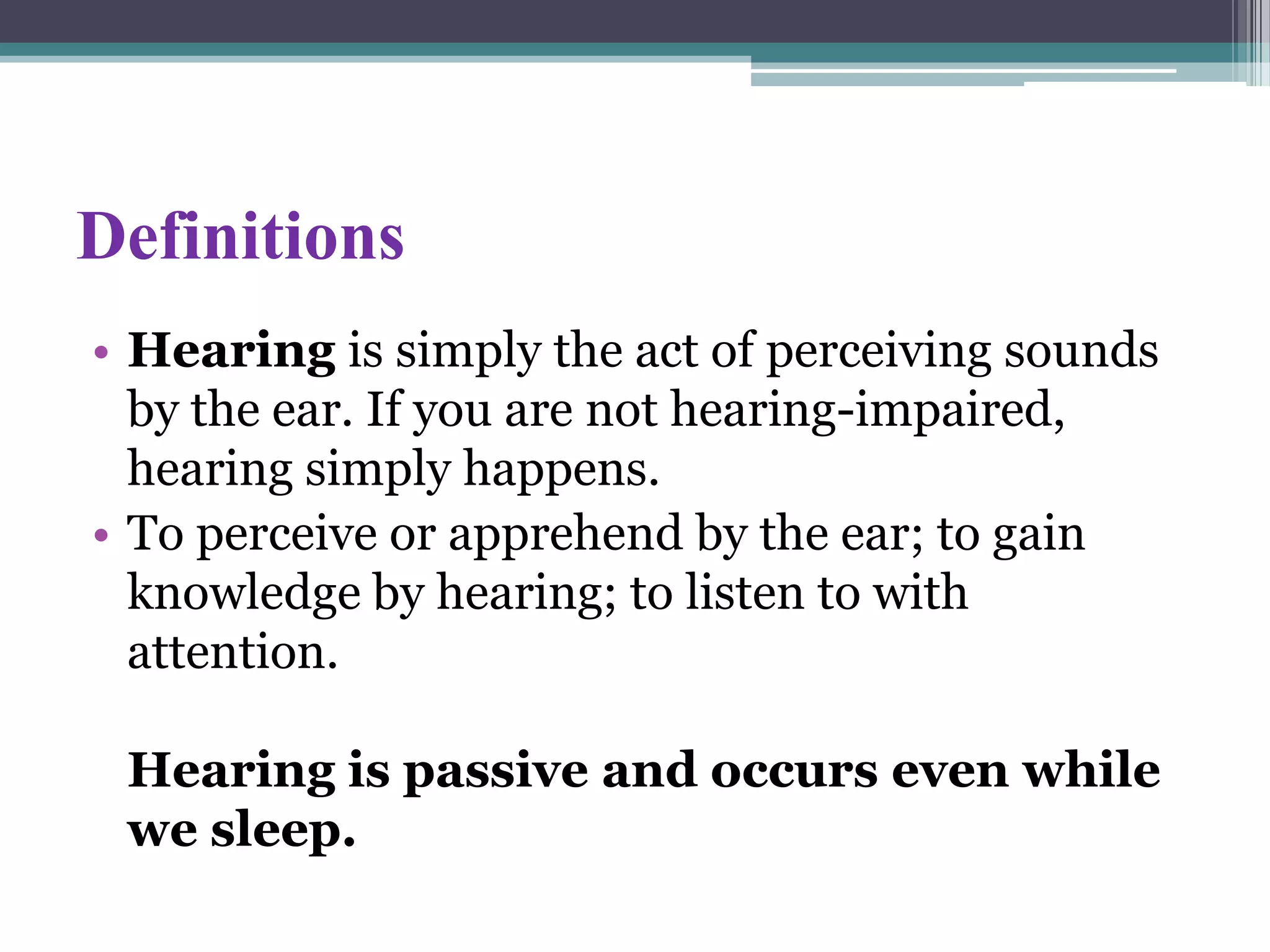 Listening vs hearing | PPTX